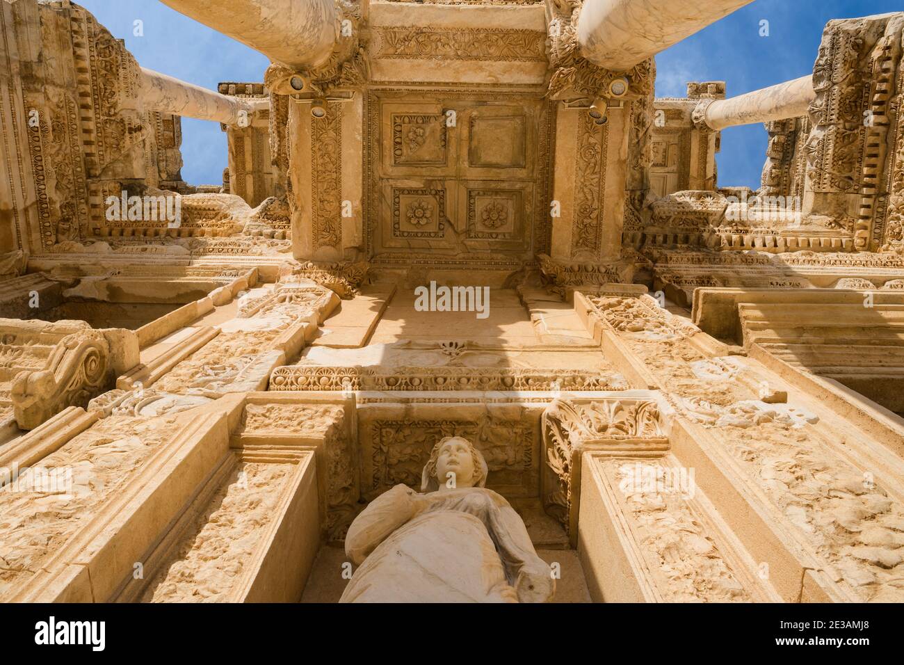 Library of Celsus in the ancient city of Ephesus, Turkey Stock Photo ...