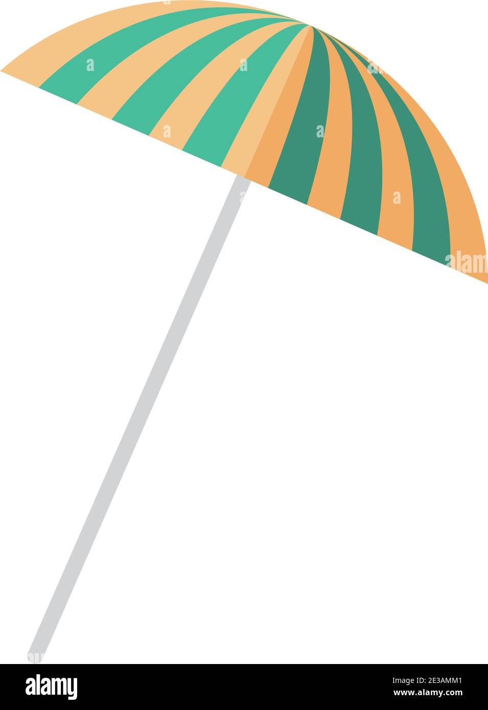 Summer striped umbrella design, vacation and tropical theme Vector ...