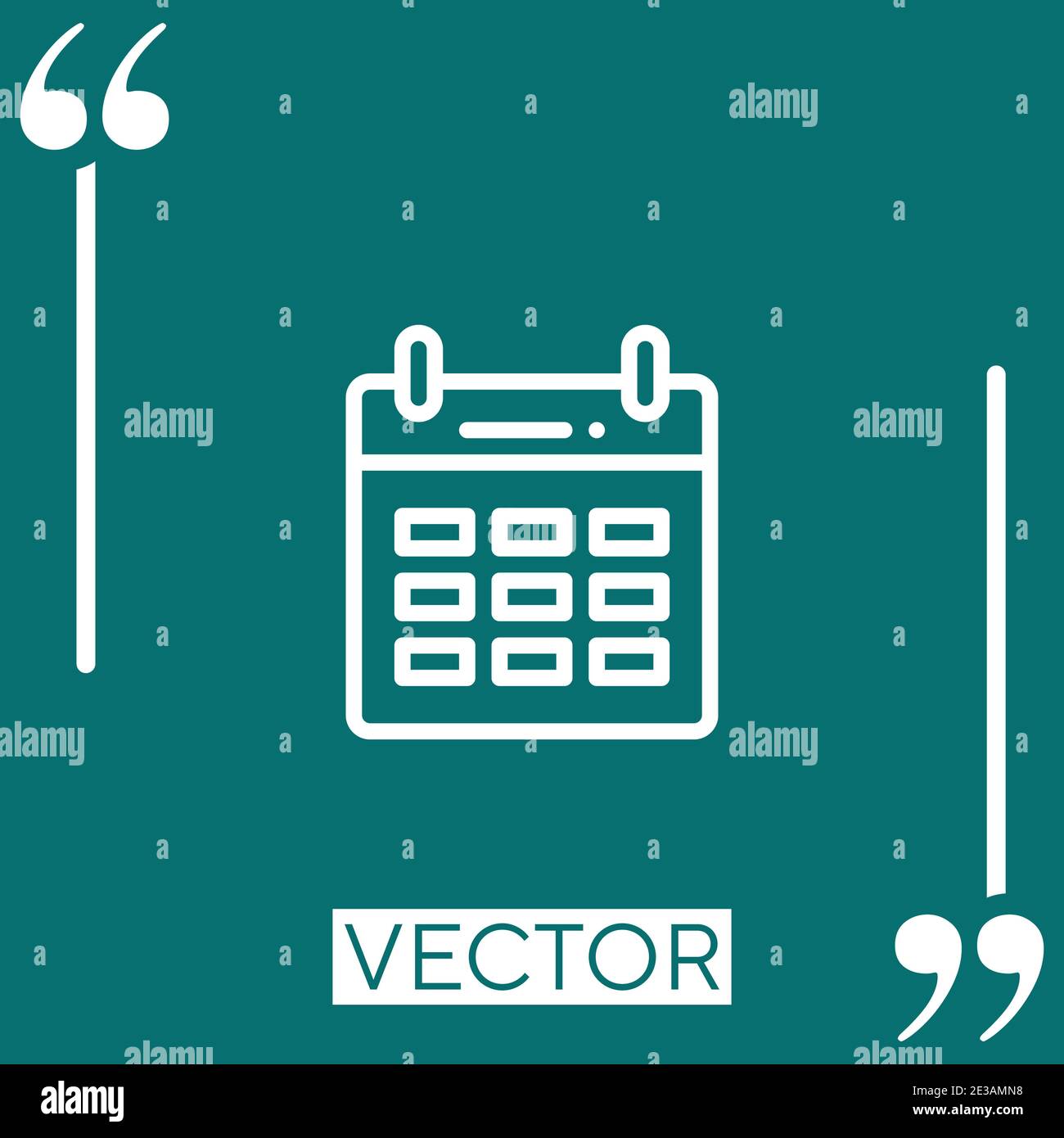 calendar vector icon Linear icon. Editable stroke line Stock Vector ...