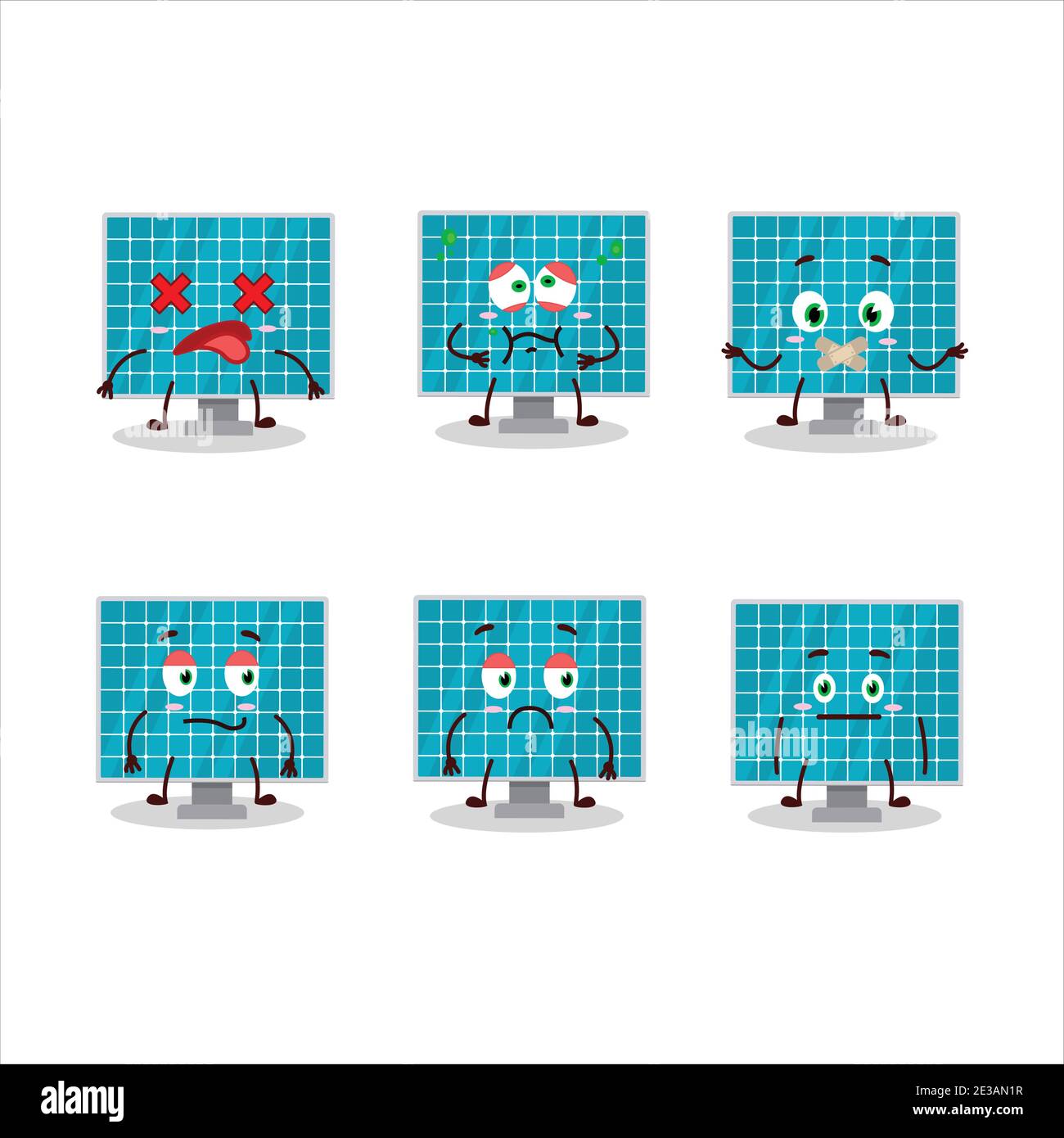 Solar panel cartoon character with nope expression. Vector illustration ...