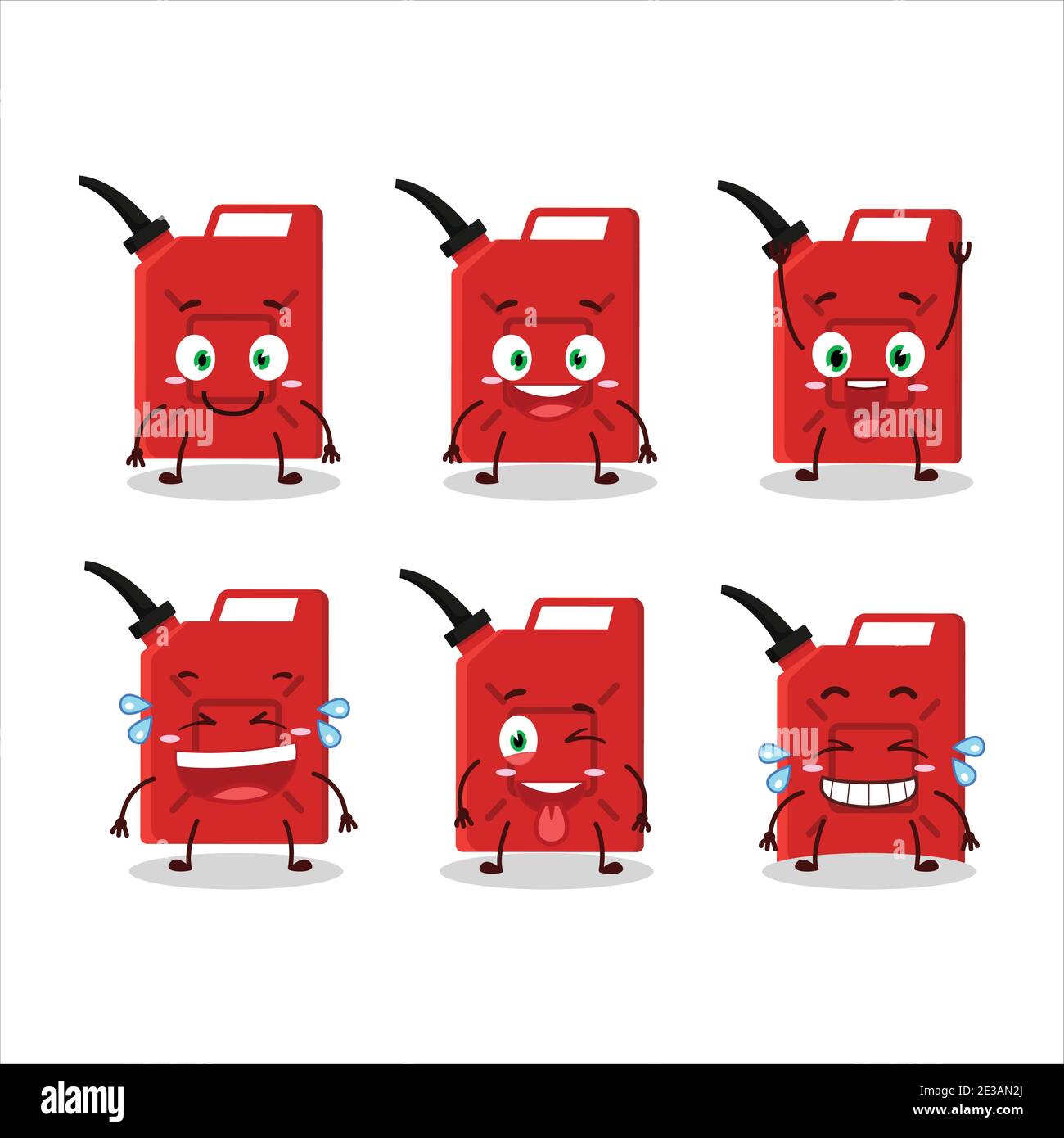 Cartoon character of red gas tank with smile expression. Vector ...