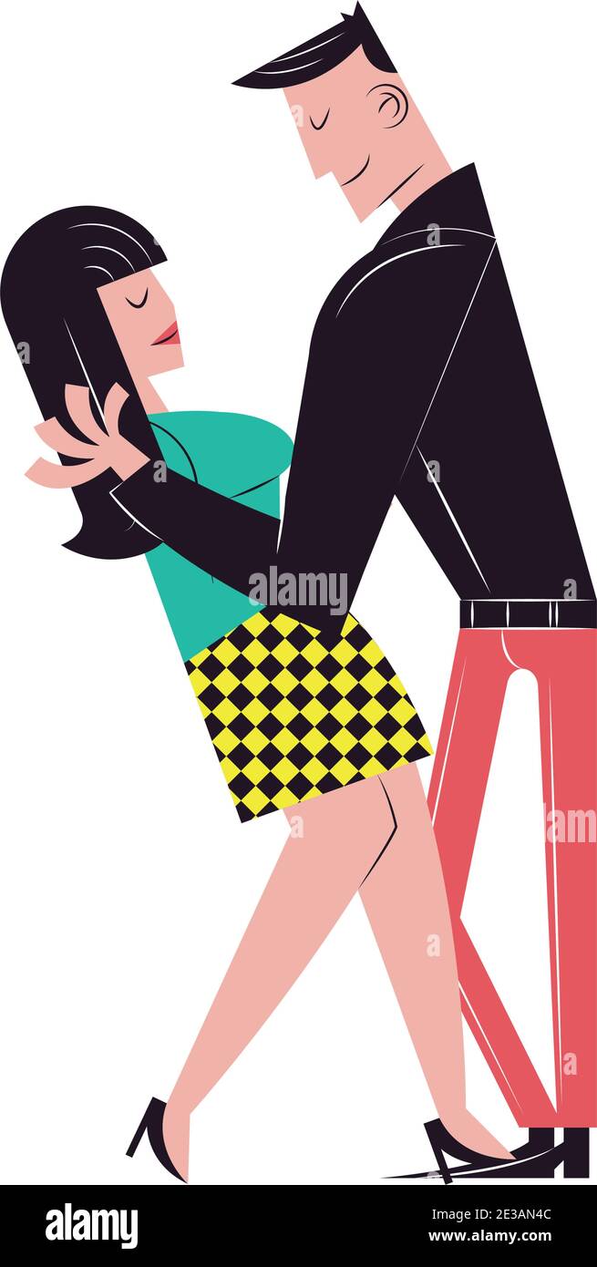 Romantic couple cartoons dancing design, Relationship love and romance ...