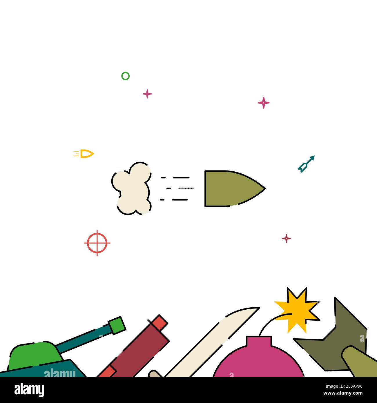 Flying bullet Stock Vector Images - Alamy