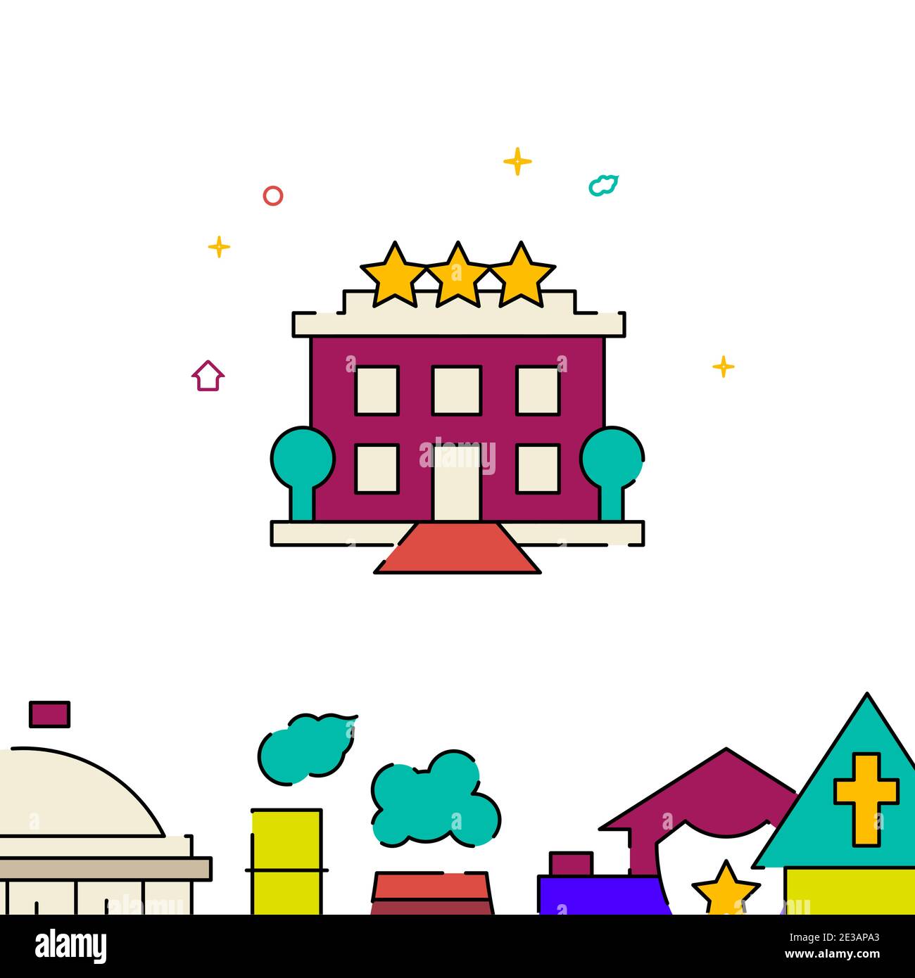 Border picture architecture building Stock Vector Images - Alamy