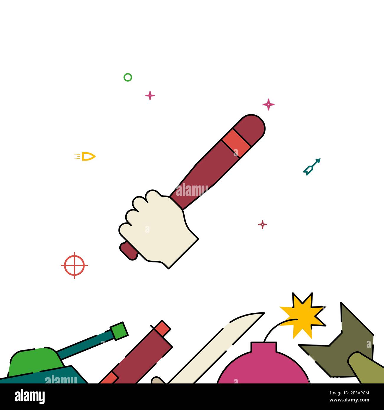 Bat baton Stock Vector Images - Alamy