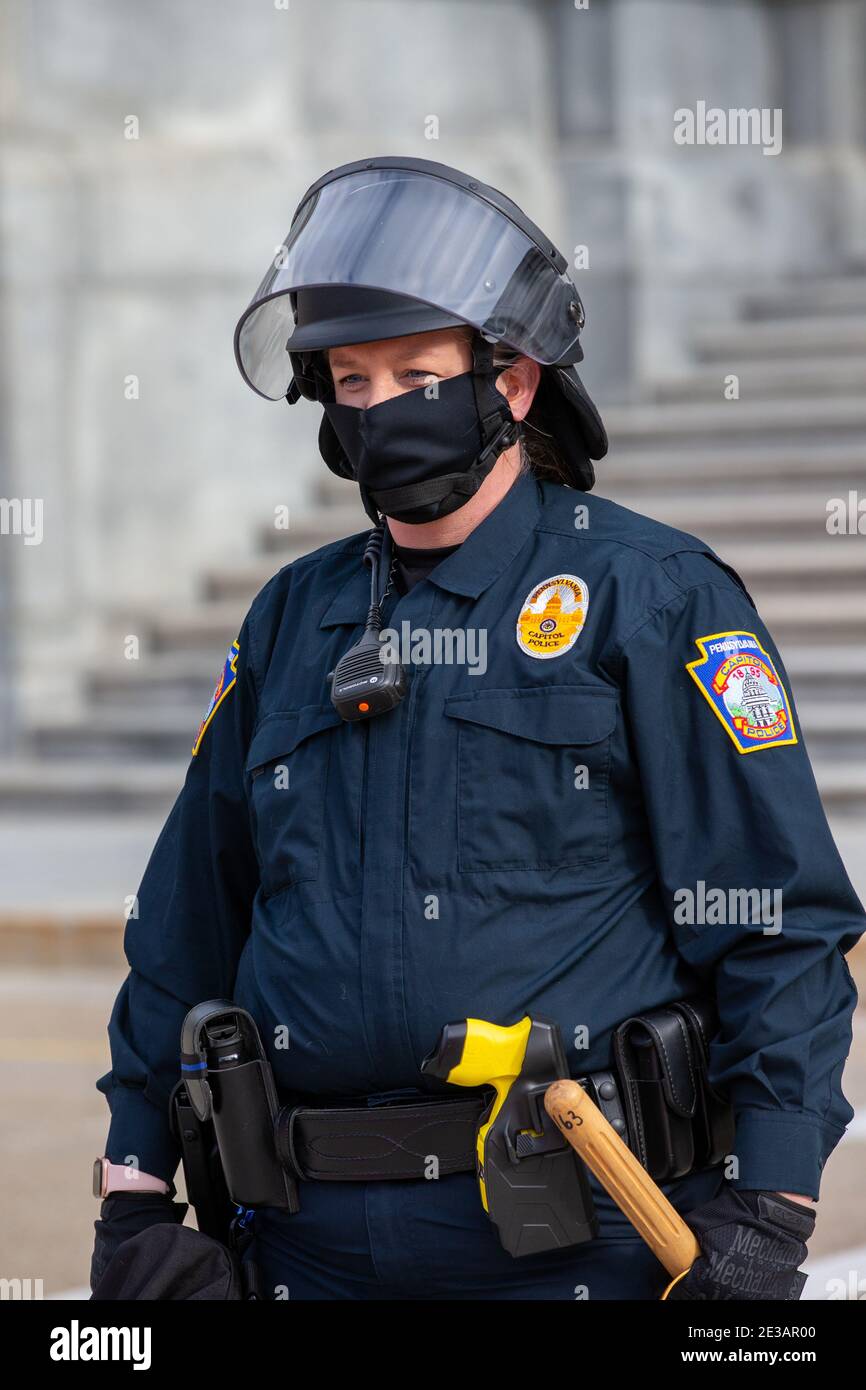 Harrisburg, United States. 17th Jan, 2021. A Pennsylvania Capitol ...