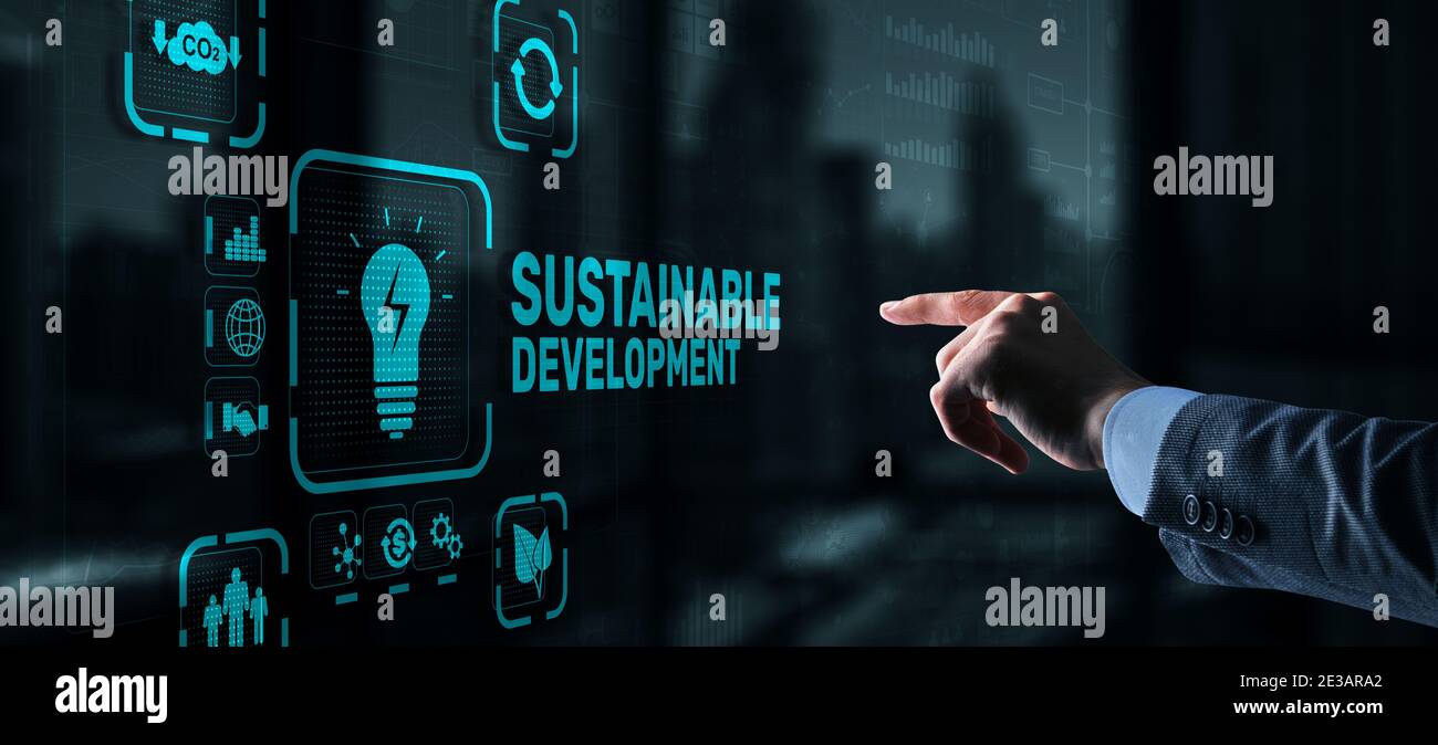 Sustainable Balanced Development. Balance between nature and science ...