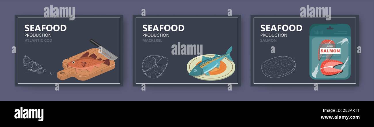 Cod production Stock Vector Images - Alamy