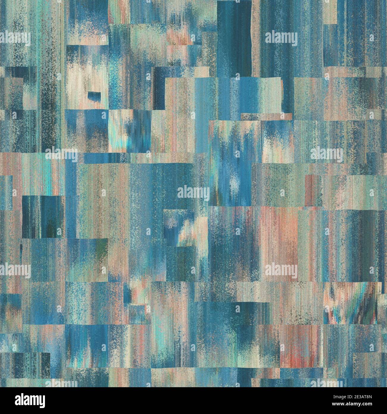 Seamless rectangle geo tile mosaic pattern swatch Stock Photo - Alamy