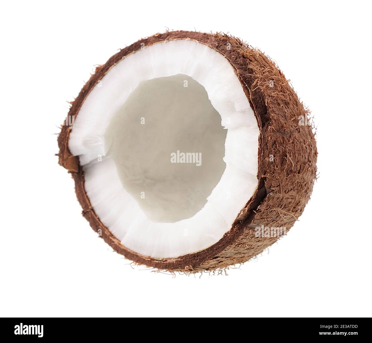 Coconut closeup on white backgrounds Stock Photo - Alamy