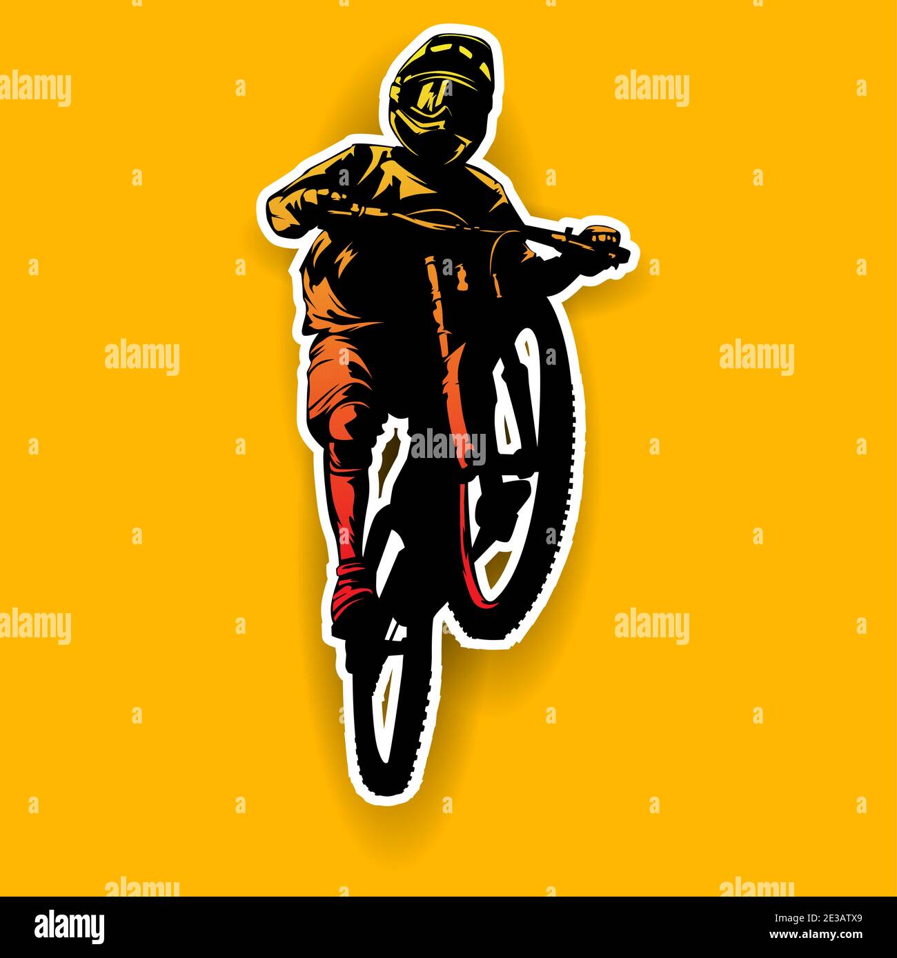 downhill funky sticker vector illustration Stock Vector Image & Art - Alamy
