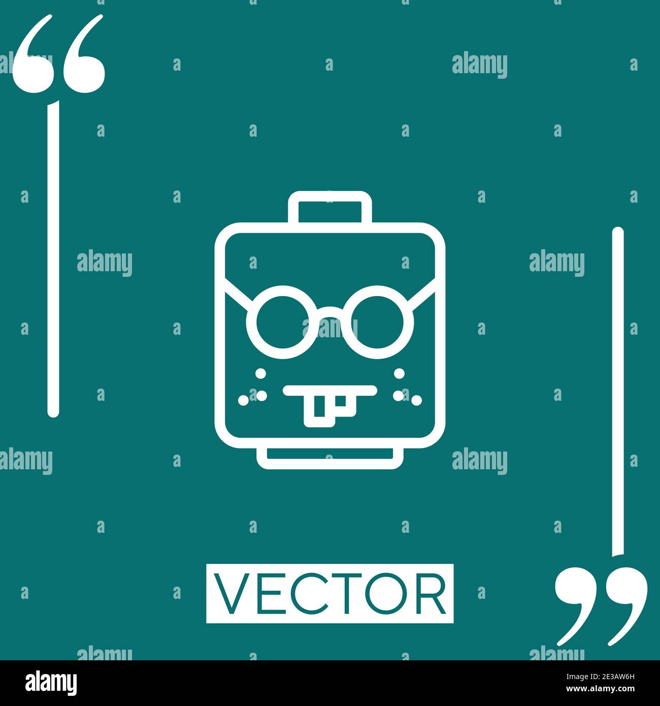nerd vector icon Linear icon. Editable stroke line Stock Vector Image ...