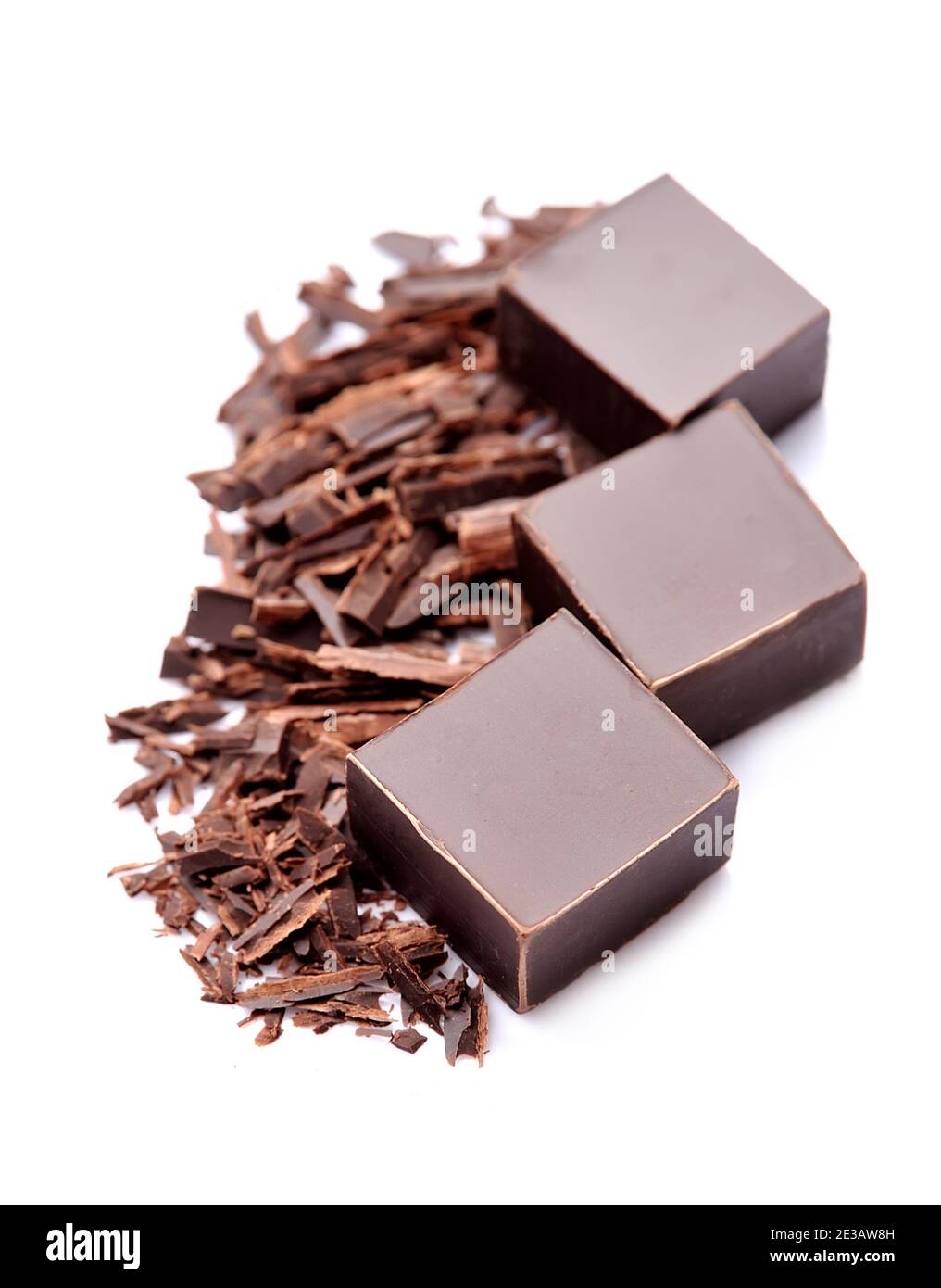 Mix of chocolate close up isolated on white backgrounds Stock Photo - Alamy