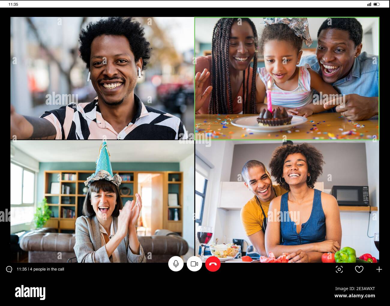 Virtual birthday party hi-res stock photography and images - Alamy
