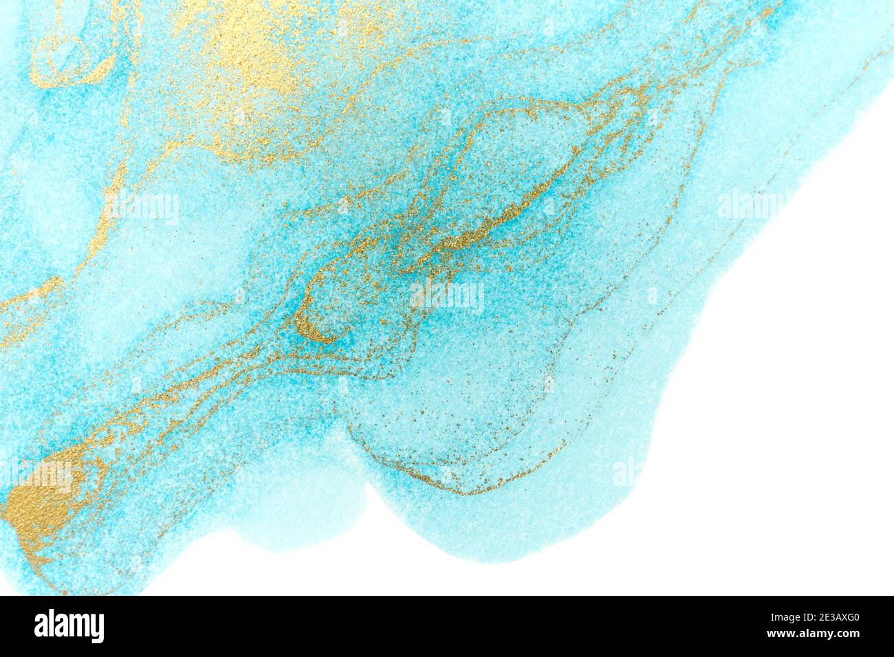 Gold and blue wave abstract background. Light blue texture Stock Photo ...