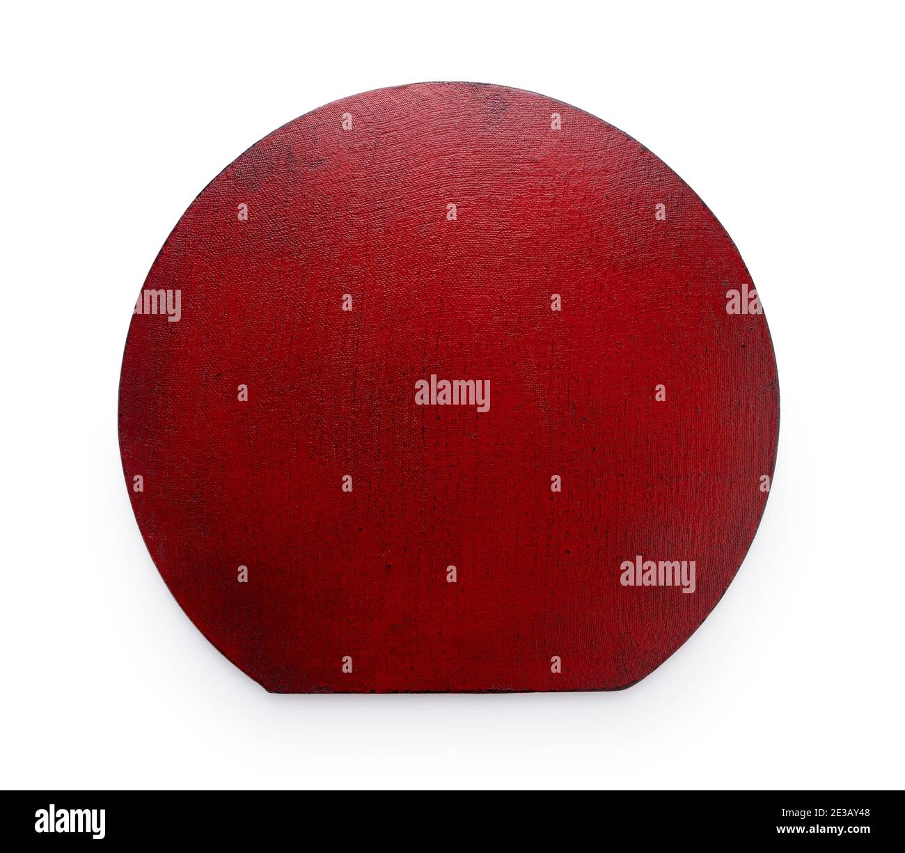 Japanese red tray placed on a white background. View from above Stock ...