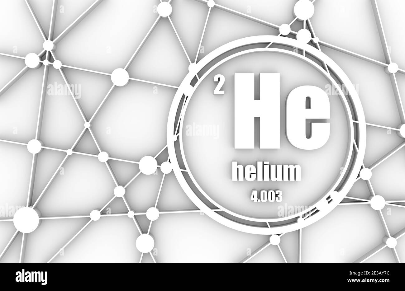 Hellium chemical element. Sign with atomic number and atomic weight ...