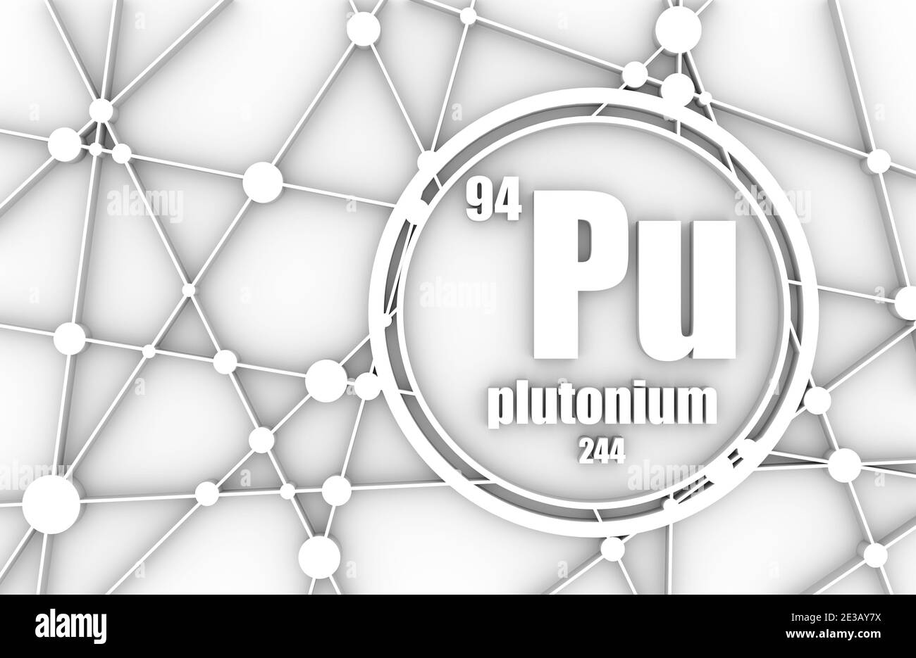 Plutonium chemical element. Sign with atomic number and atomic weight ...