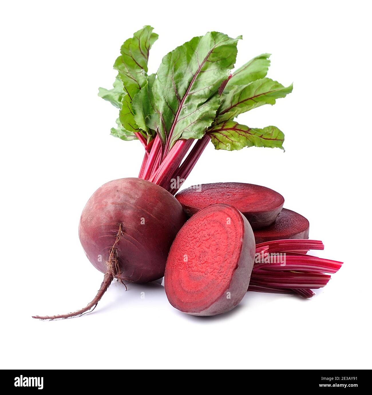 Beetroot root with slick beetroot isolated on white backgrounds Stock ...