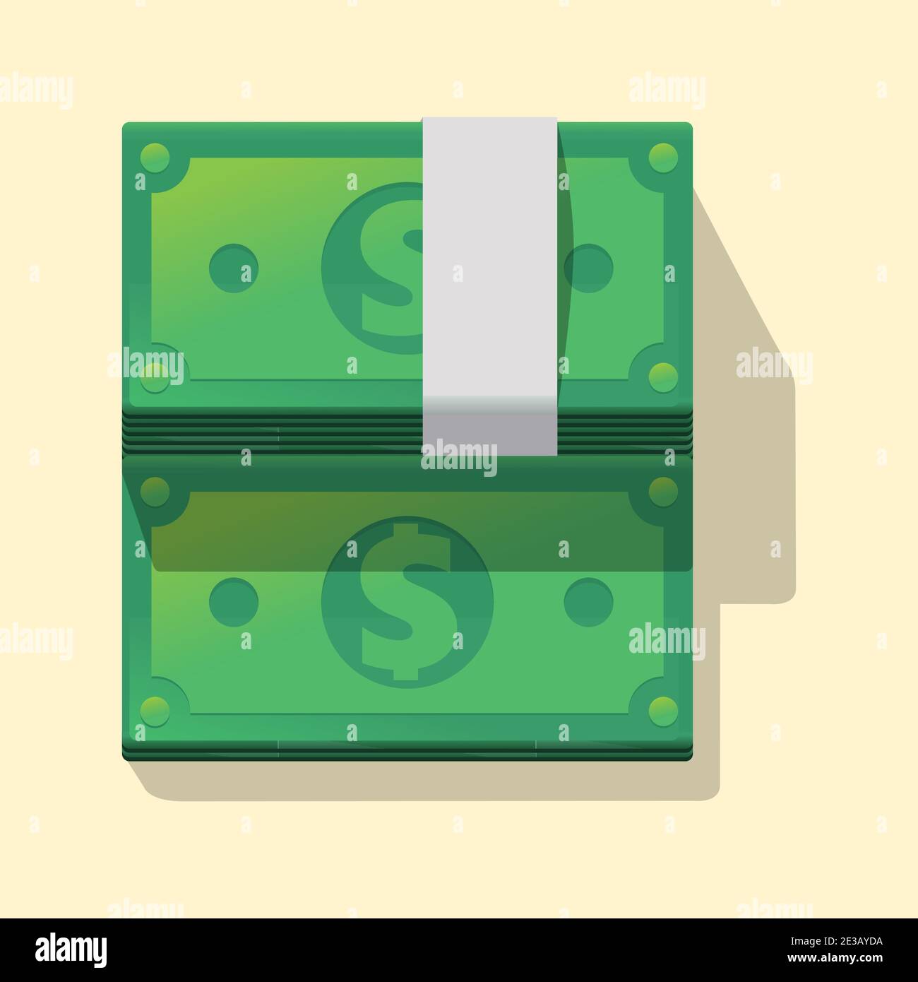 isolated stack money banknotes vector illustration Stock Vector Image ...