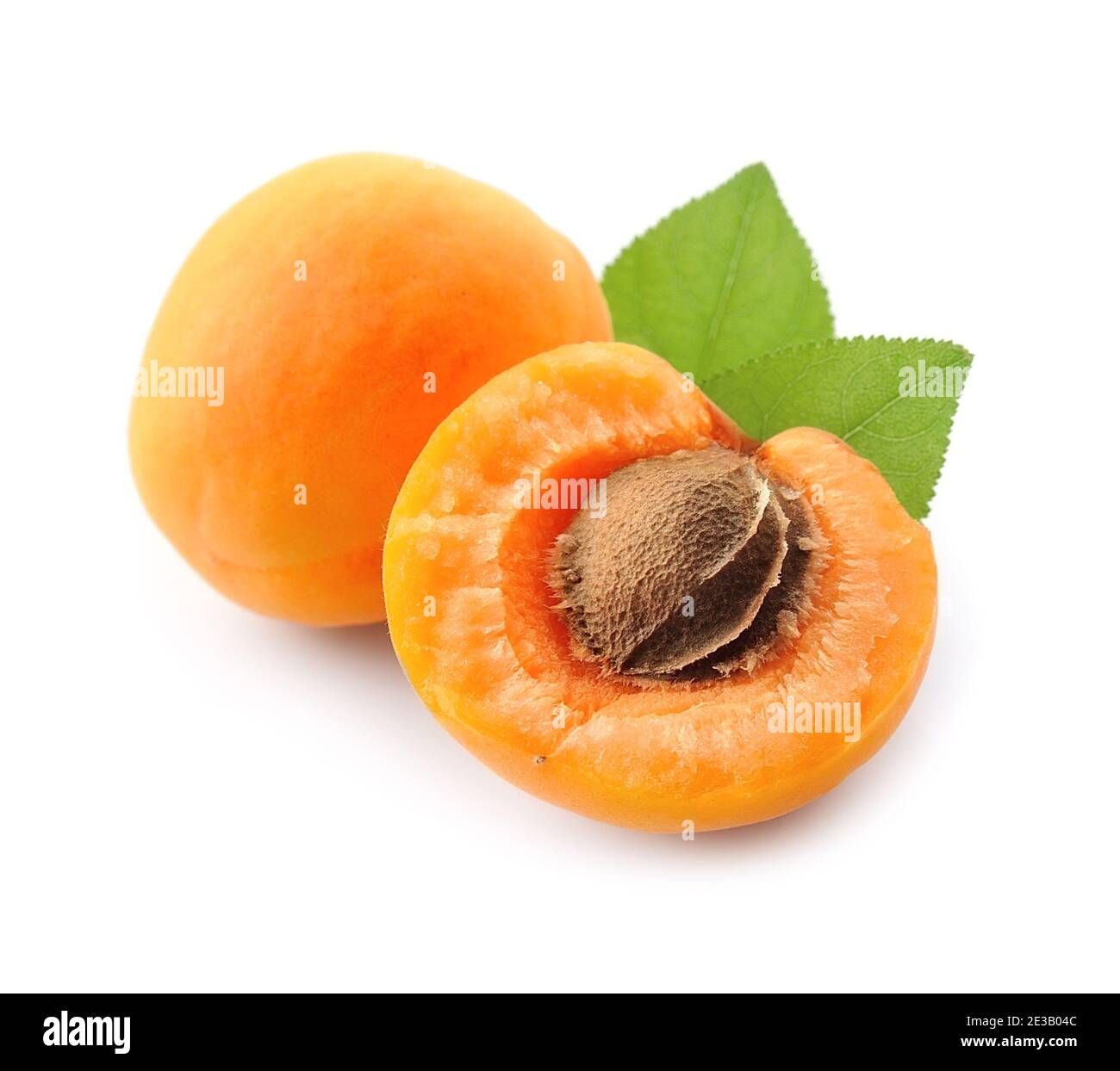 Apricots fruits isolated on white backgrounds Stock Photo - Alamy