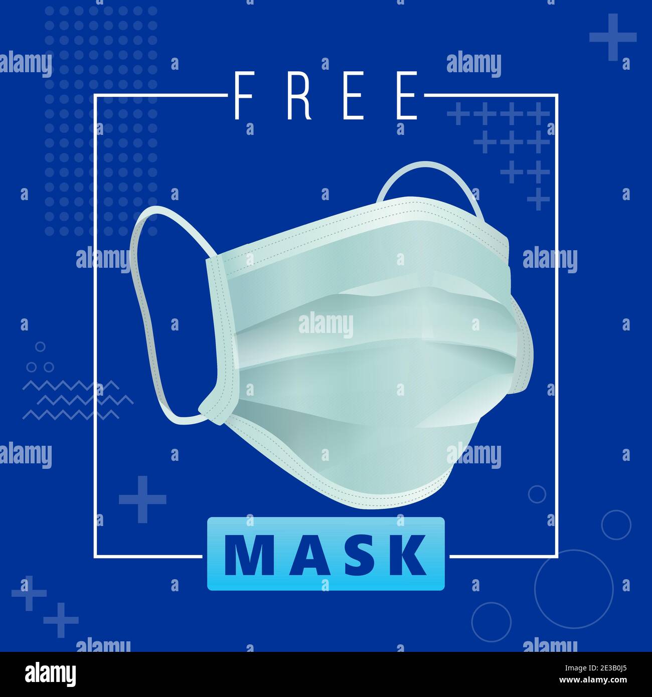 free mask square banner vector illustration Stock Vector Image & Art ...
