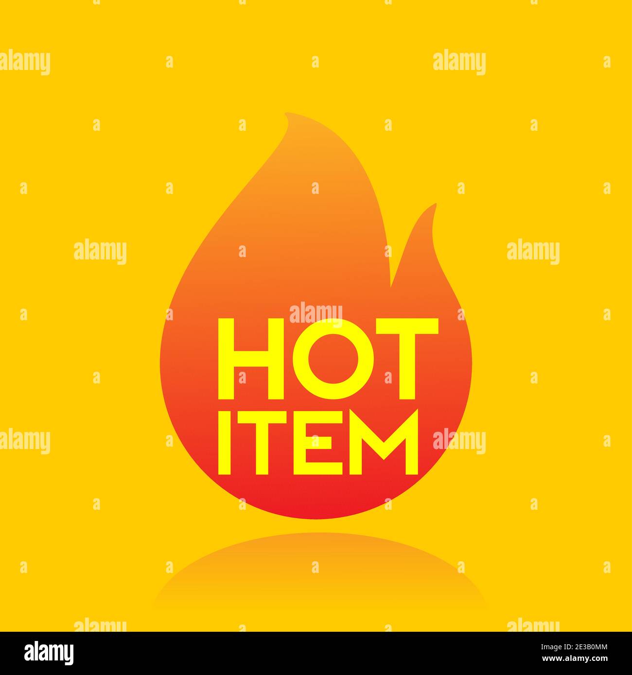hot item icon. hot sale. hot product. simple flat style text inside ...