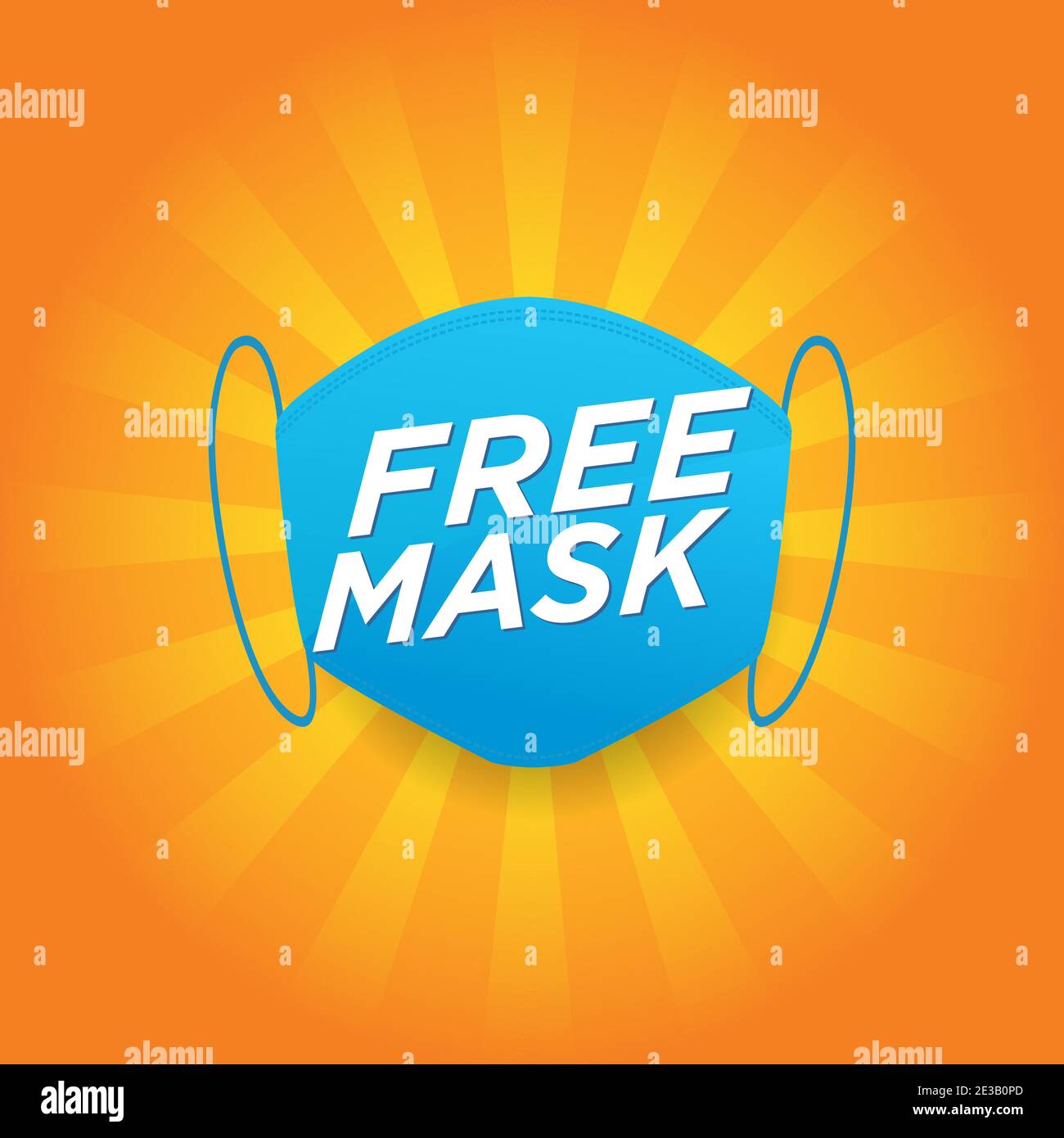 free mask simple square banner vector illustration Stock Vector Image ...