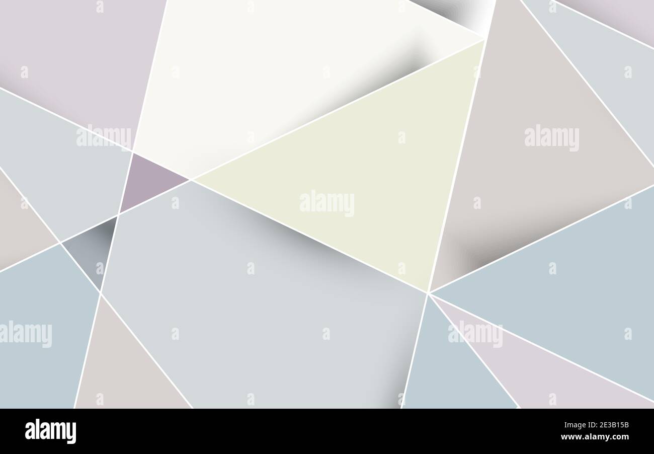 Abstract geometric background from multi-colored triangles separated by ...