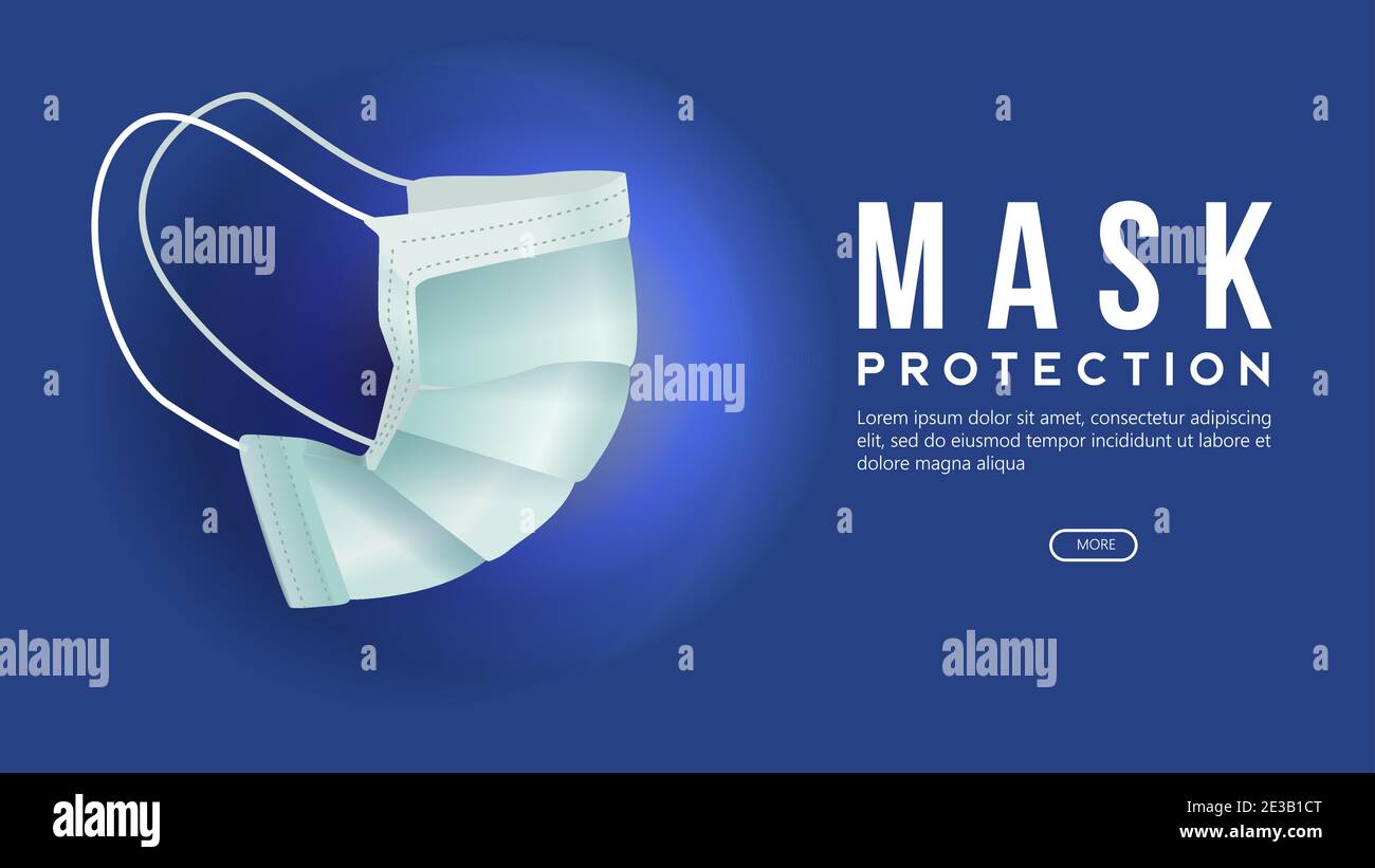 free mask modern web banner vector illustration Stock Vector Image ...