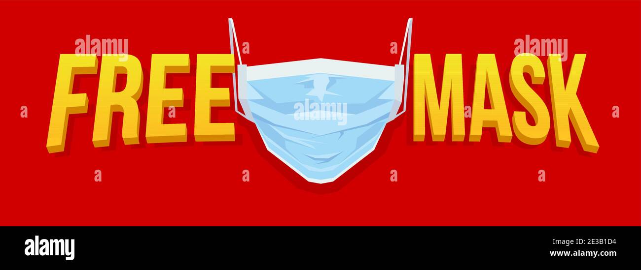 free mask modern web banner vector illustration Stock Vector Image ...