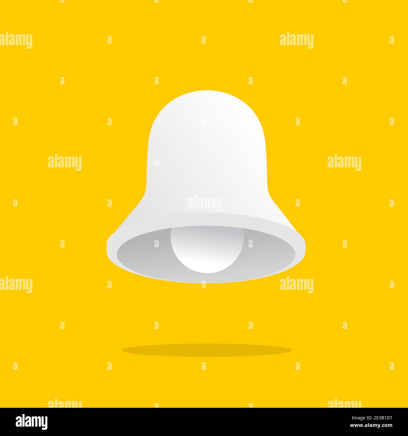 isolated plain bell in yellow background Stock Vector Image & Art - Alamy