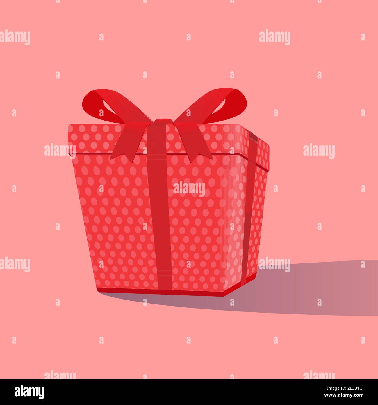 isolated gift box unproportional perspective toy style vector ...
