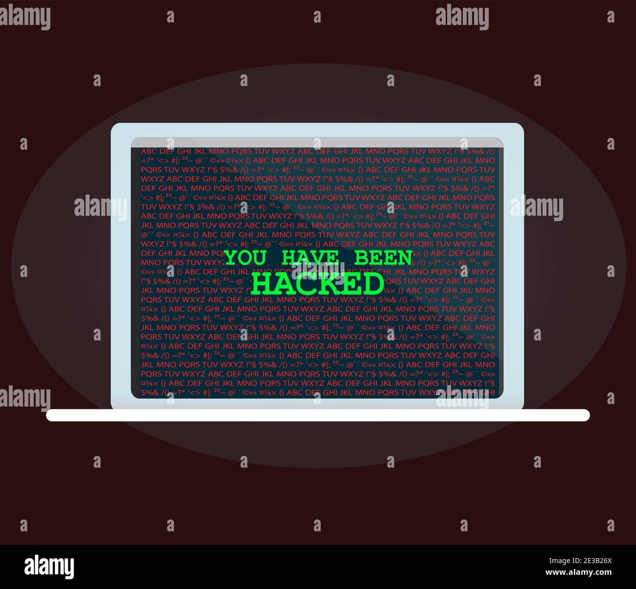 Hacked computer screen Stock Vector Images - Alamy