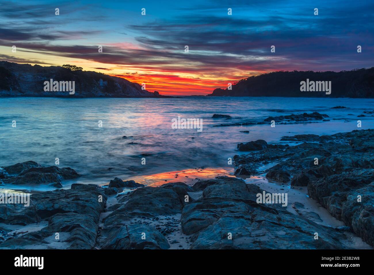 Guerilla Bay Sunrise Seascape with some of the oldest rock formations ...