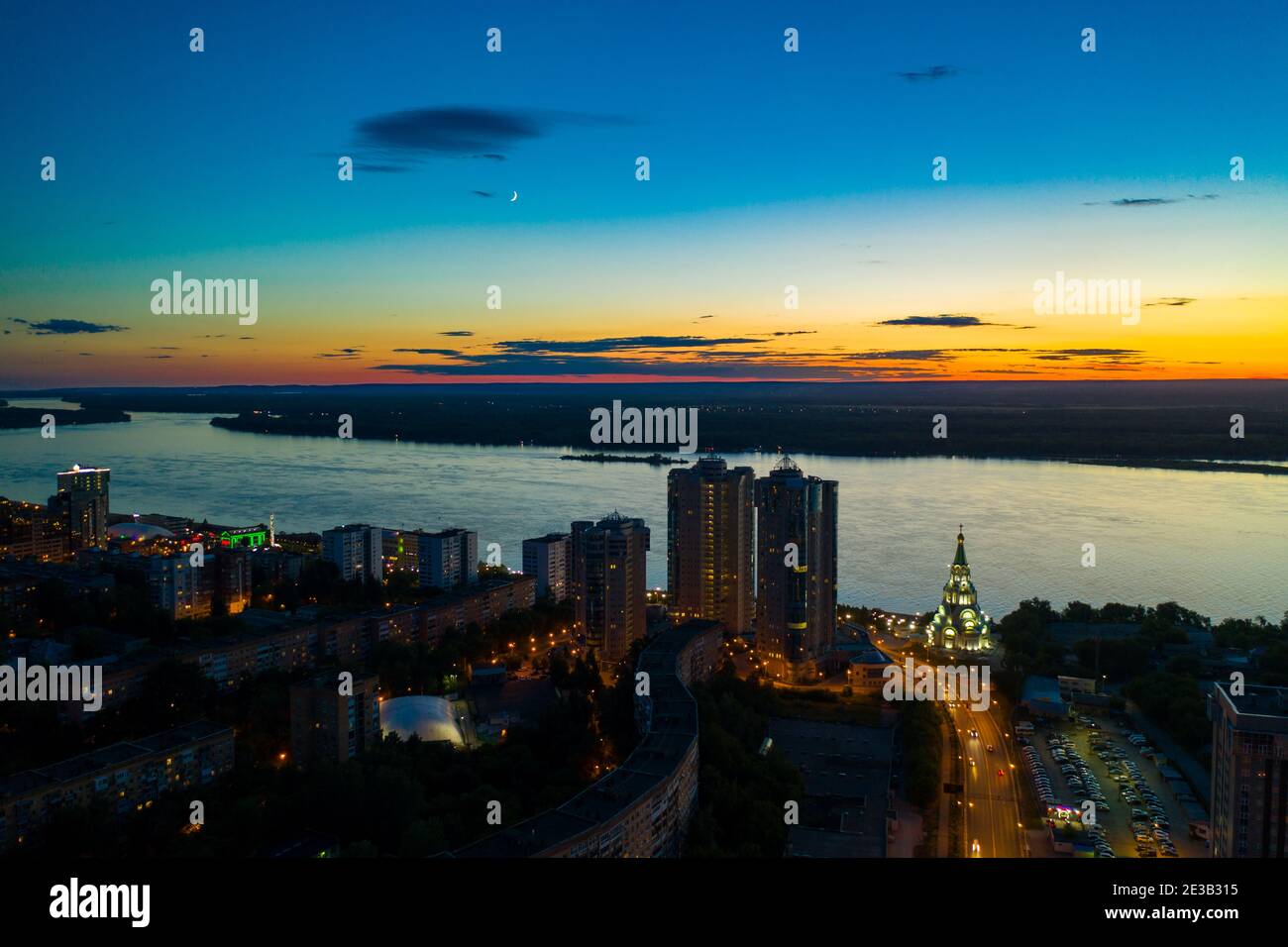 Aerial panorama city samara view hi-res stock photography and images ...
