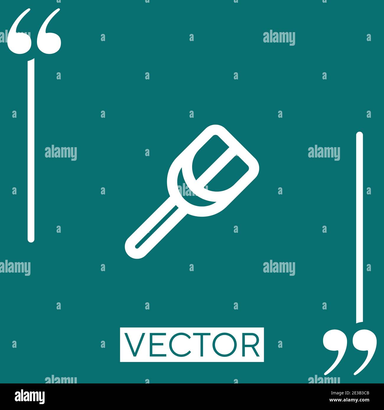 slotted turner outline Linear icon. Editable stroke line Stock Vector ...
