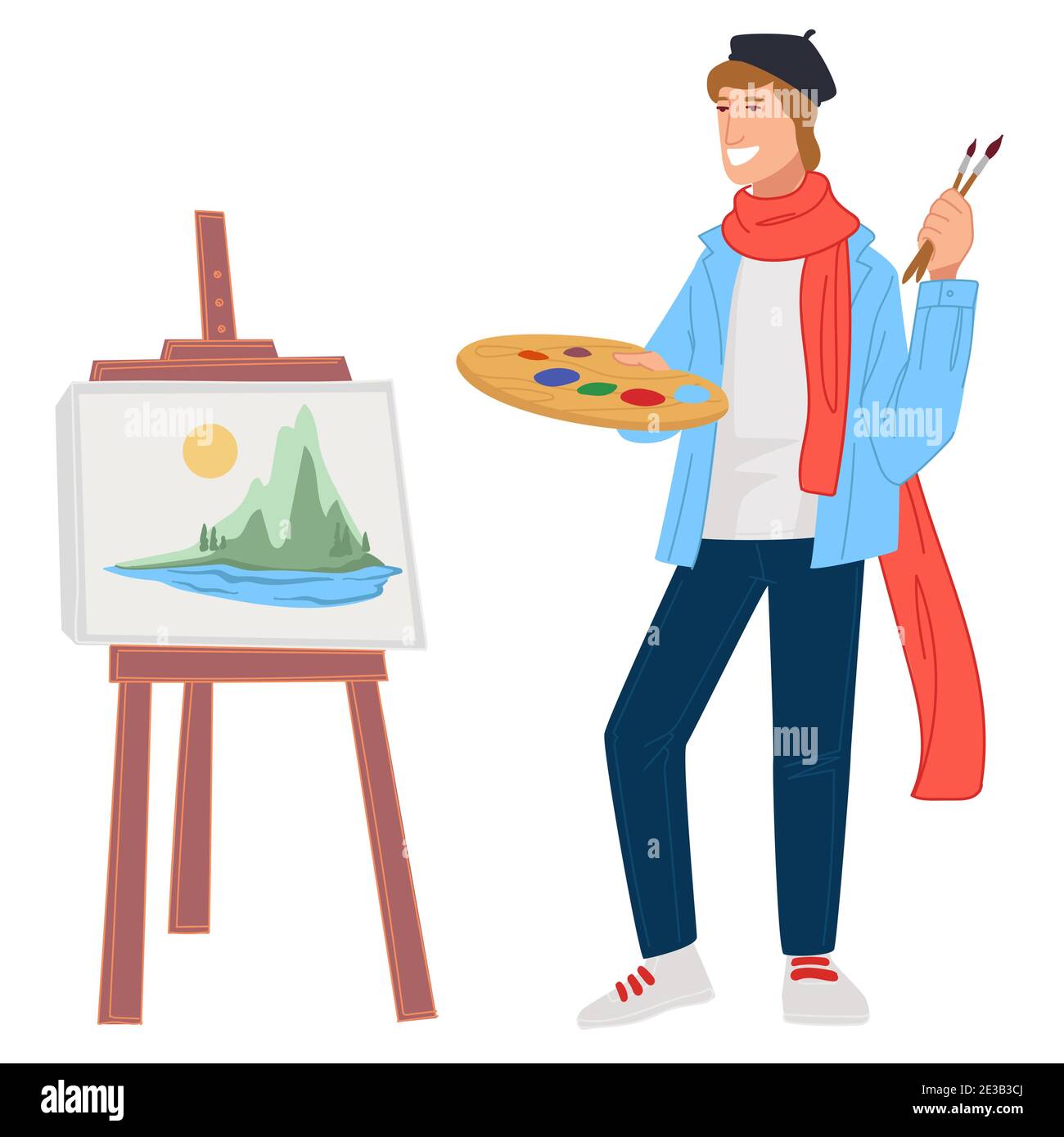 Man painting display Stock Vector Images - Alamy