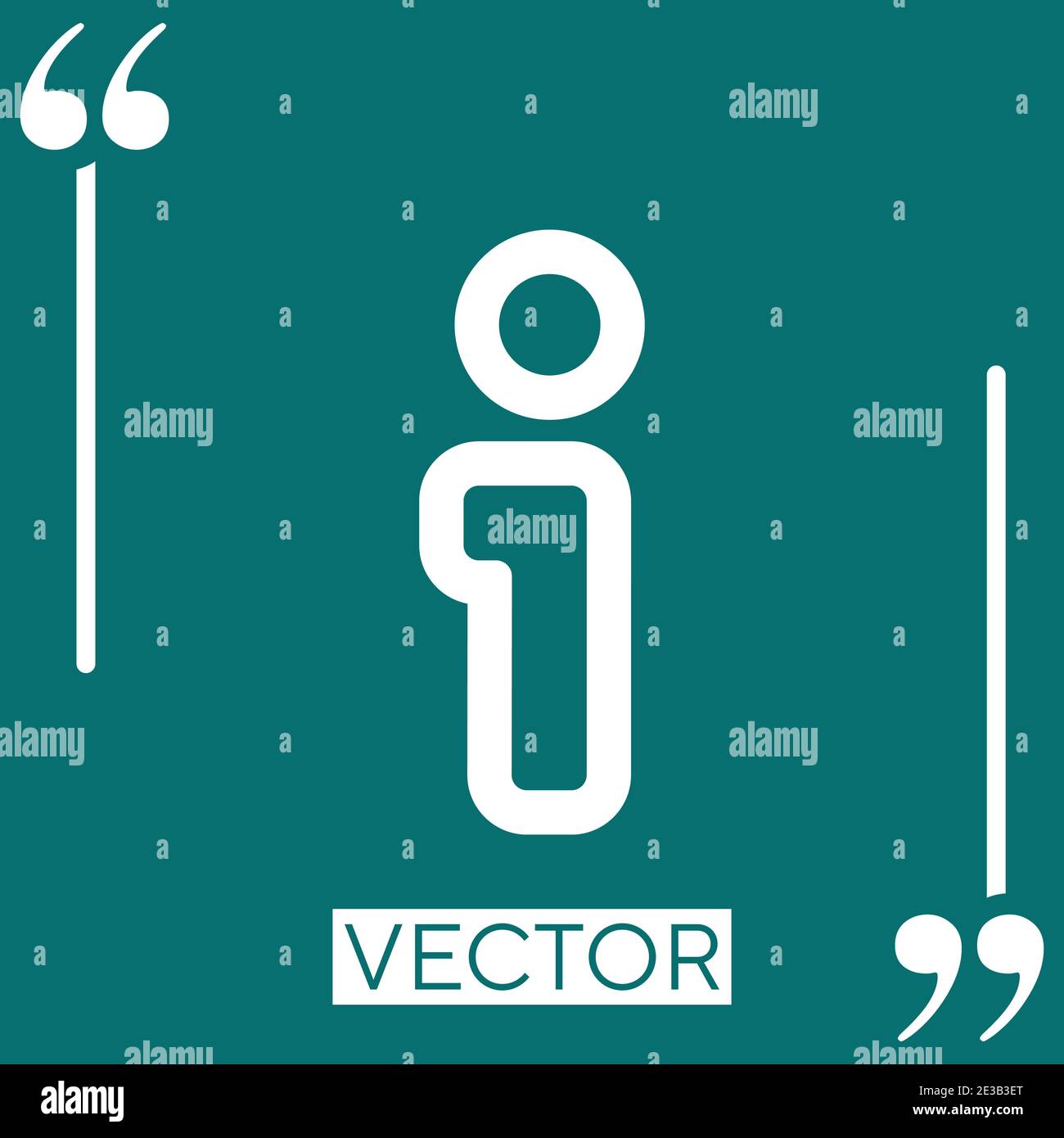 information letter outline vector icon Linear icon. Editable stroke ...