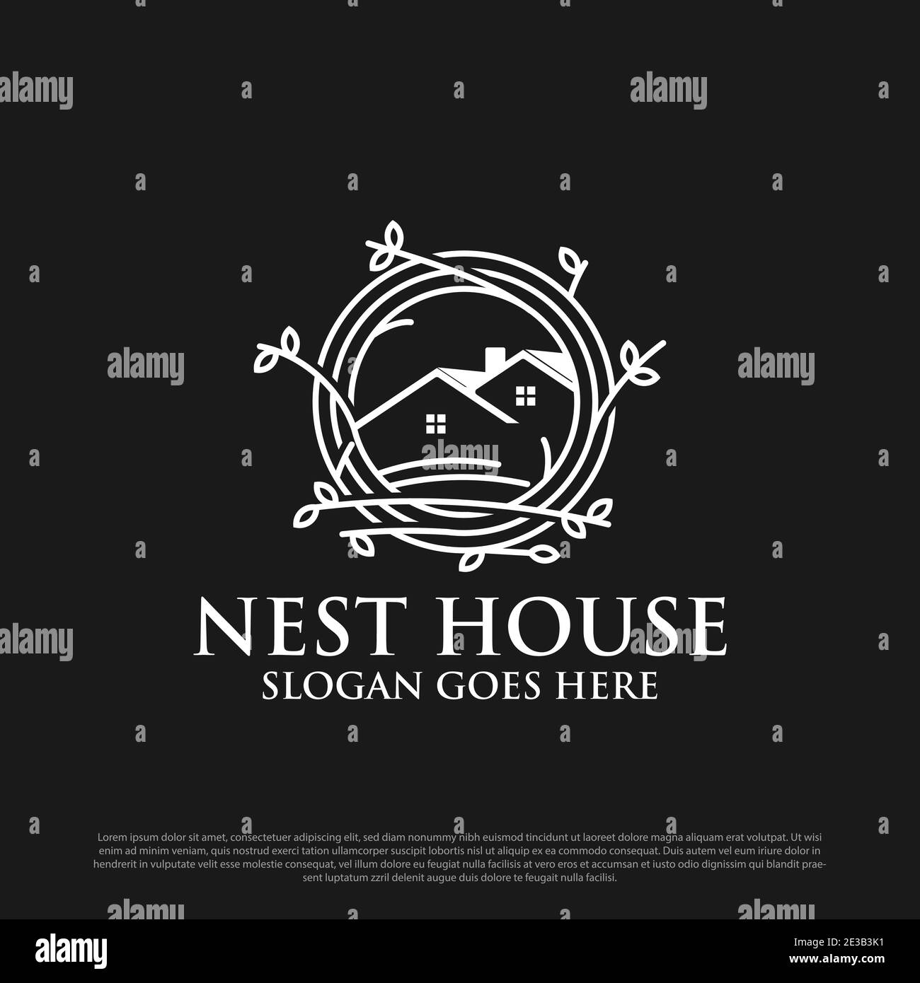 Beauty Nest house logo design template, best for building house logo ...