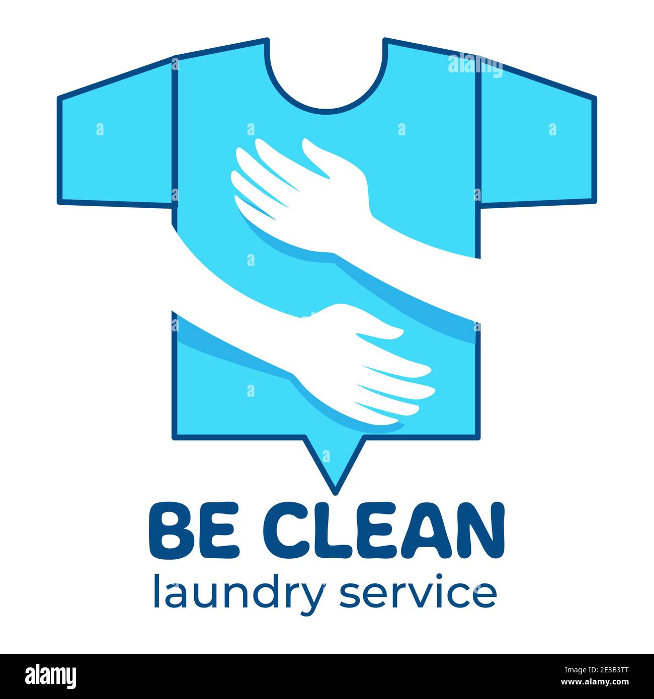 Be clean laundry service, washing clothes vector Stock Vector Image ...