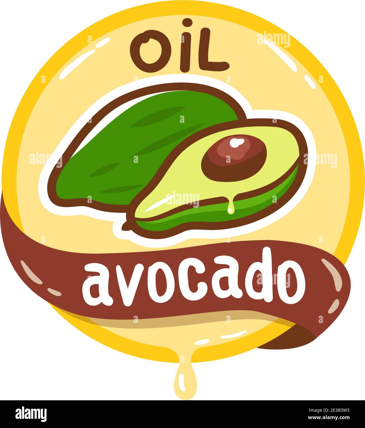 Avocado oil logo. Organic natural product vector emblem Stock Vector ...