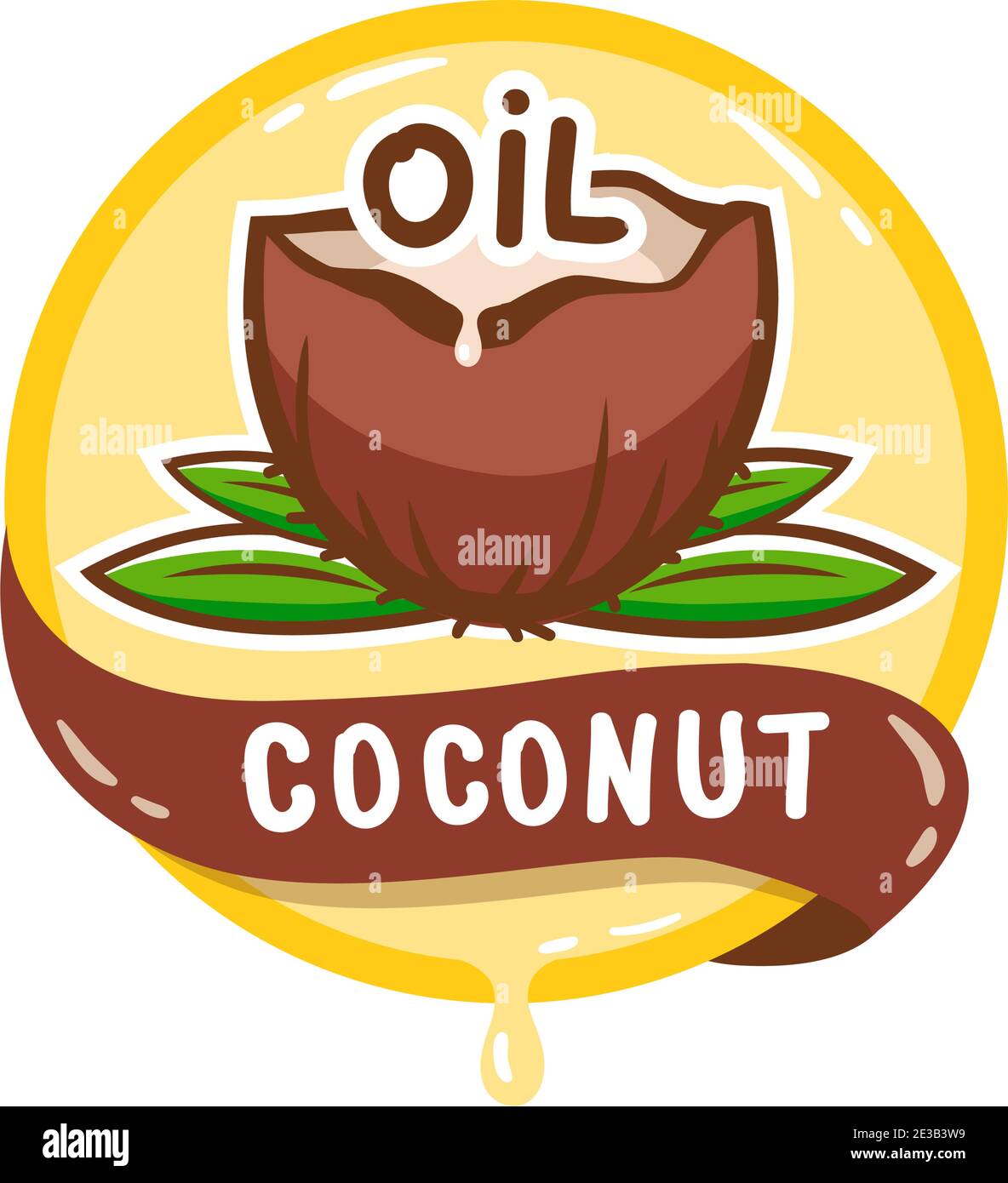 Coconut logo hi-res stock photography and images - Alamy