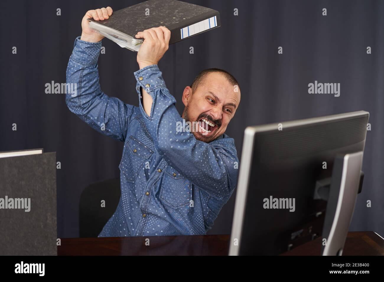 Smashing computer hi-res stock photography and images - Alamy