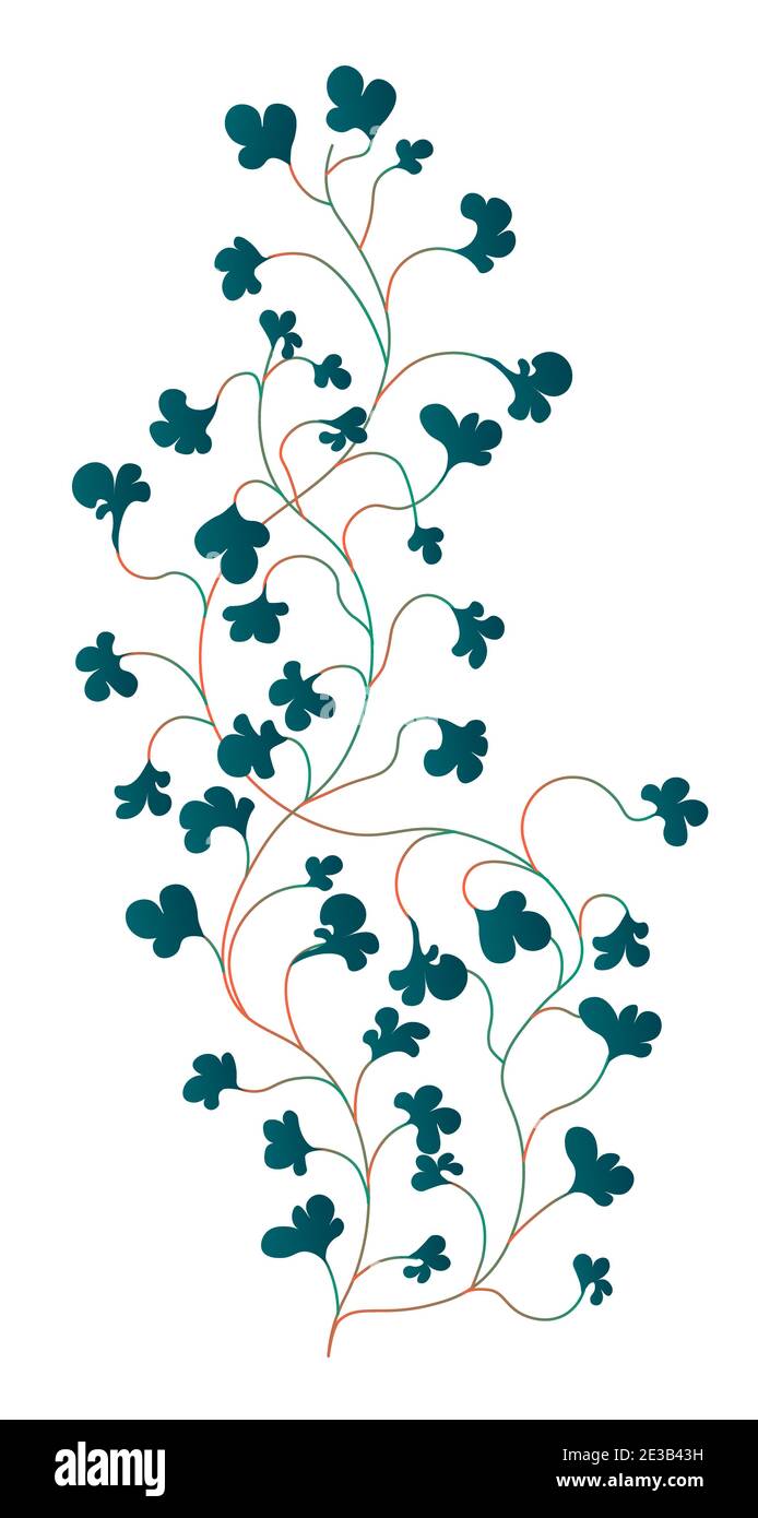 Lush green tropical plant growing Stock Vector Images - Alamy