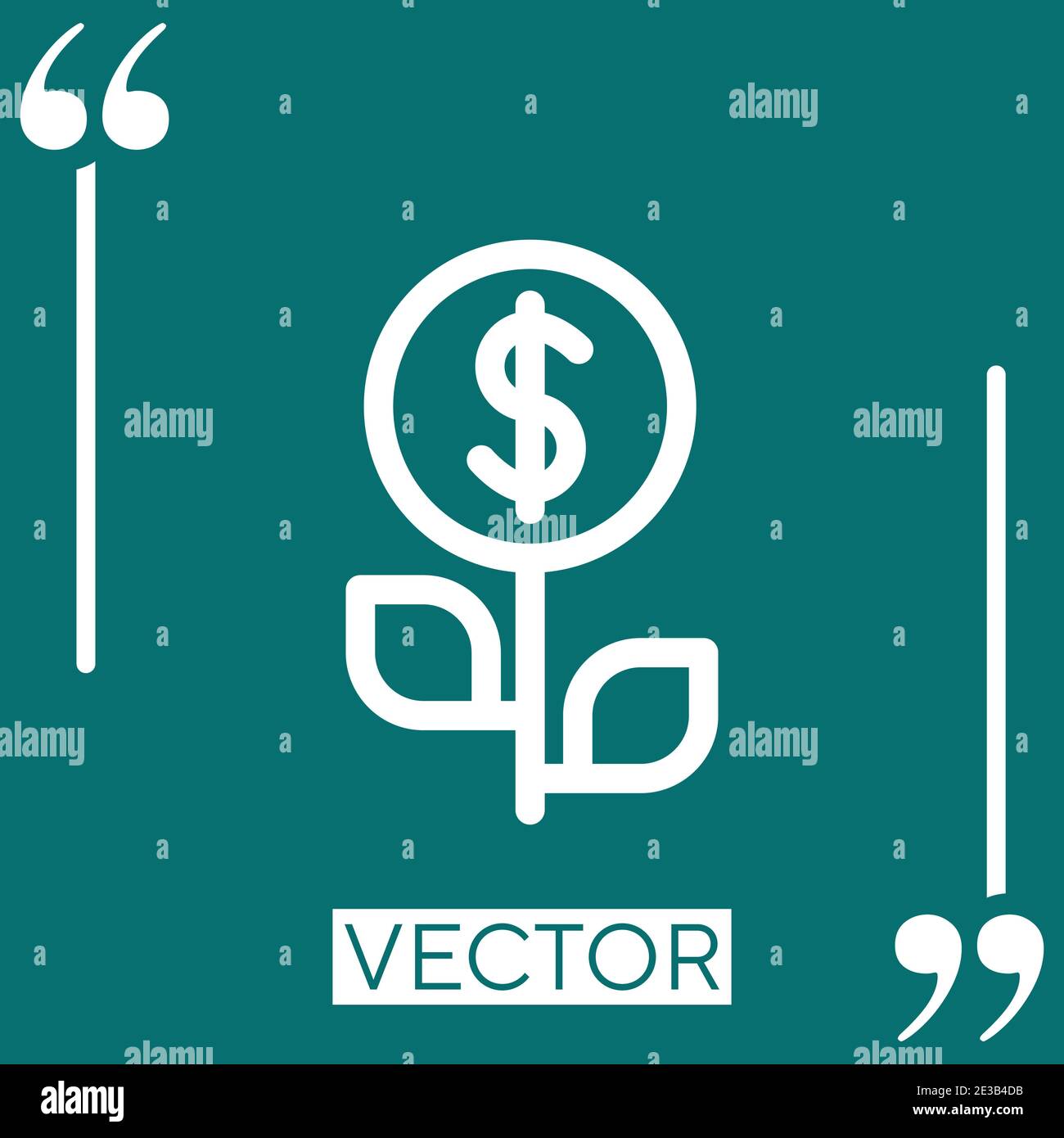 fund growth vector icon Linear icon. Editable stroke line Stock Vector ...
