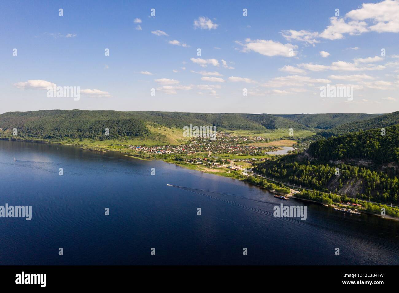 Aerial view volga river shore hi-res stock photography and images - Alamy
