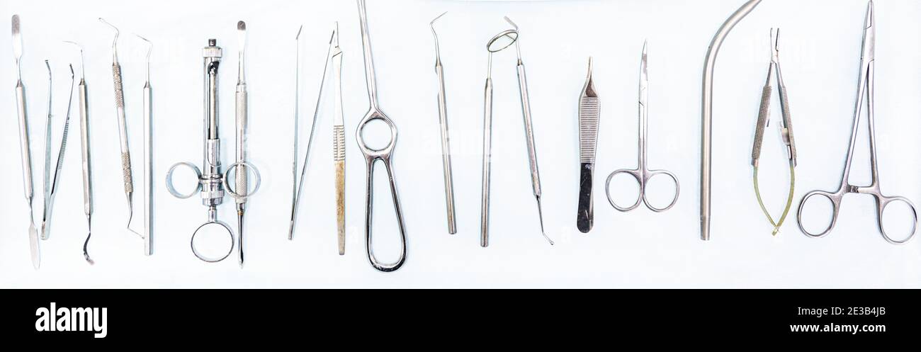 Various dental instruments close up hi-res stock photography and images ...