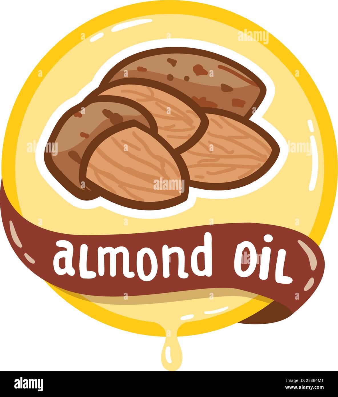 Almond oil logo. Organic natural product vector emblem Stock Vector ...