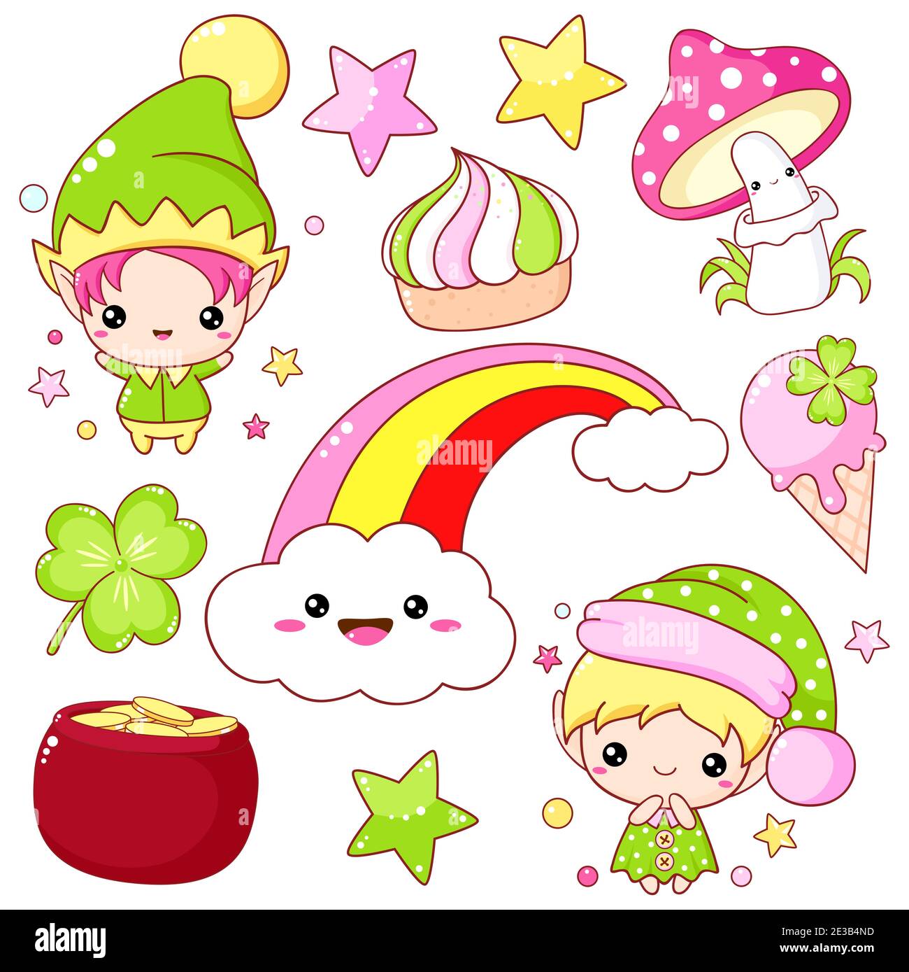 Gold leaf ice cream Stock Vector Images - Alamy